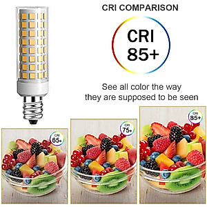 LUHMQ 3-Pack E11 LED Bulbs e11 Mini Candle Holder Base e11 Chandeliers Ceiling Fan Light JD E11 Bulb 7W(70W Halogen Bulb Equivalent) 700LM AC120V for Cabinet Lighting,Sconce&More(Warm White 3000K)