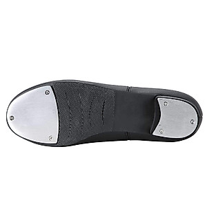 Linodes PU Leather Lace Up Tap Shoe Dance Shoes for Women and Men's Dance Shoes-Black-8M