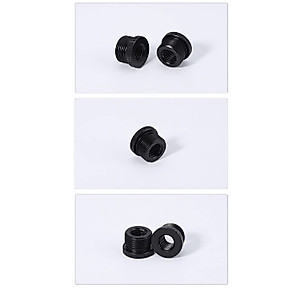 MxTong Mic Stand Adapter 5/8 to 3/8 and3/8 to 5/8 Mic Screw Adapter Thread for Microphone Stand Mount to Camera Tripod Adapter 2 Pack (mic screw adapter 5838 black)