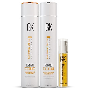 GK HAIR Global Keratin Moisturizing Shampoo & Conditioner 300ml - Serum 10ml