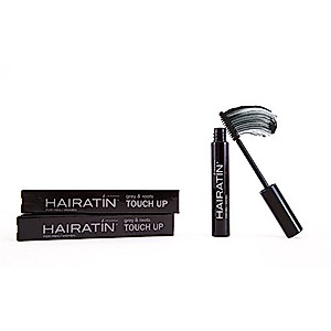 Hairatin Premium Root Touch Up | Cover Up Gray Hairs & Roots | Works Instantly & Water Resistant | Thicker Looking Hairlines Between Salon Trips | Root Concealer Without Salon Spray – Dark Brown