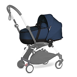 Babyzen YOYO 0+ Bassinet, Navy Blue - Includes Thick Double Mattress, Ventilated Shell & Canopy - Requires YOYO2 Frame (Sold Separately)