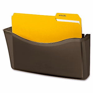 Rubbermaid 65988 Unbreakable Magnetic Wall File, Letter/A4 Size, Smoke , Black , Single Pocket