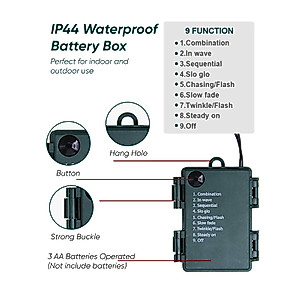 Twinkle Star 300 LED Halloween Mini String Lights, 99 FT Fairy Lights with Safe Adapter for Indoor Outdoor Home Garden Party Christmas Decoration, Purple