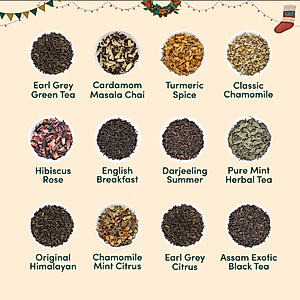 Limited Edition - Advent Calendar 2024 Tea Bags 24 Unique Flavors - Luxury Holiday Gift Box | Christmas Advent Calendar 2024 for Adults | Advent Calendar 2024 Adult Women and Men | VAHDAM