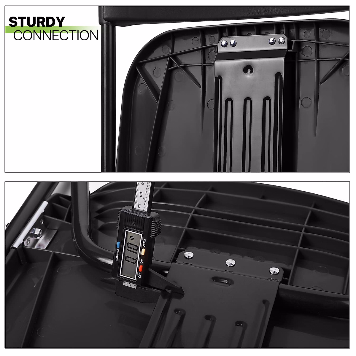 Magshion Plastic Folding Chairs 10 Pack Foldable Dinning Chairs for Wedding Parties Event Outdoor Indoor Lightweight Chair 330lb Capacity, Black