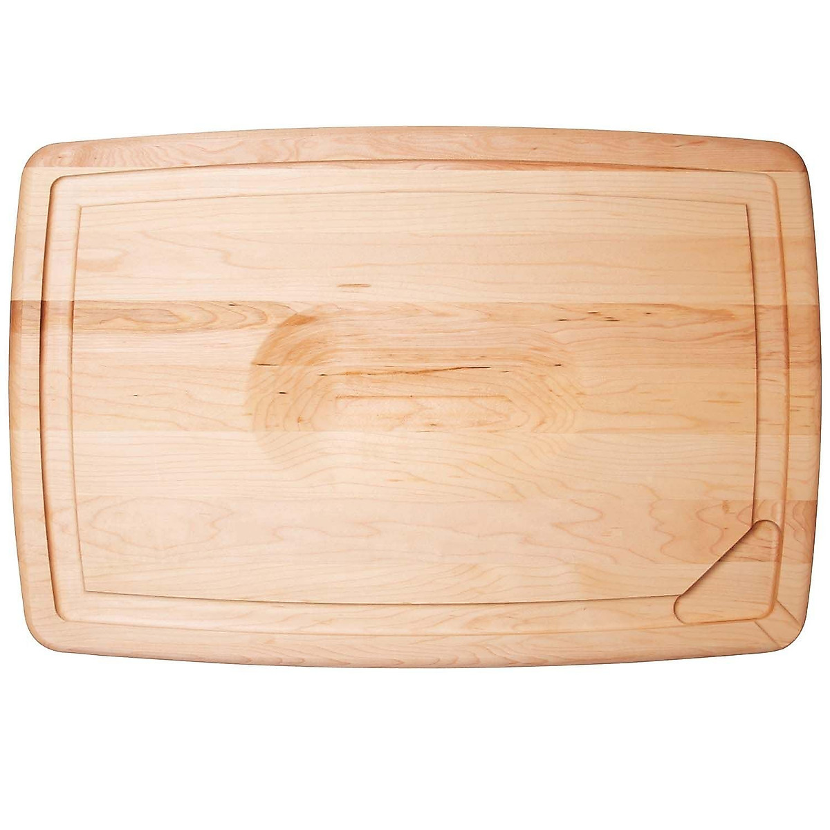 J.K. Adams 24-Inch-by-16-Inch Maple Wood Double-Sided Pour Spout Barbeque Carving Board