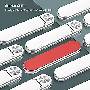 KWOLYKIM 360° Phone Kickstand, 2021 Silvery Multi-Angle Aluminum Phone Kickstand Adjustable Angle 180 Degree Vertical and Horizontal Back Stand