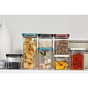 MEPAL, OMNIA 3 Piece Food Storage Box Set for Cereal or Pasta with 3 Lids, Airtight, BPA Free, White, 1 Set