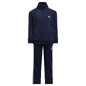 adidas boys Tricot Jacket & Clothing Pants Set, Collegiate Navy, 4T US