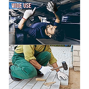 60 Pairs Cotton Work Gloves Garden Gloves Men Women Hand Cotton Safety Gloves for Industry Warehouse Gardening Construction, Red, Blue