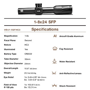 EOTech VUDU 1-8X24MM SFP HC3 BDC IR
