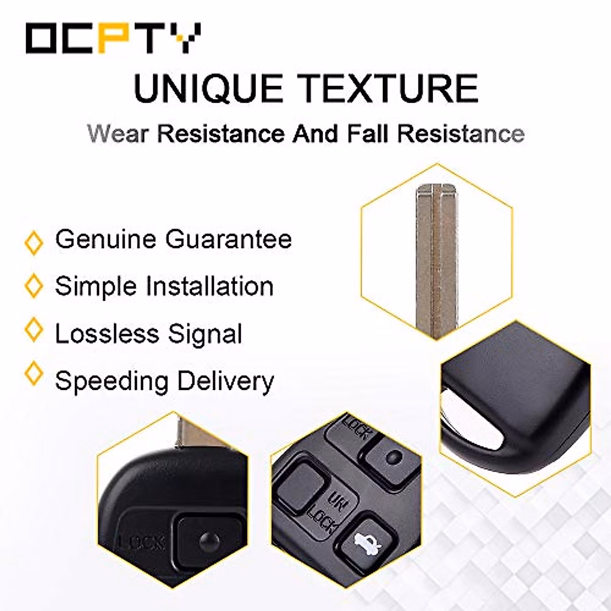 OCPTY 1X Flip Key Entry Remote Control Entry Remote Key Fob Transponder Ignition Key fit for 01 02 03 04 05 06 for L uxus LS430 ES330 HYQ12BBT 89785-50031
