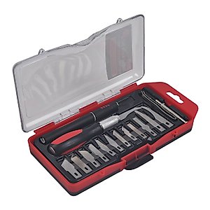 KING 16-pc Hobby Knife Set (3164-0) w/Precision Cutting Blade Assortment, Screwdriver and Twizzers