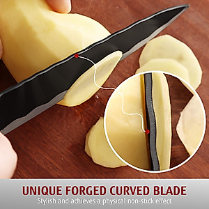 Dimoedge Kitchen Knife Block Set with Built-in Sharpener, Ultra-Sharp 13-Piece Stainless Steel Knives with Ergonomic Hollow Handle