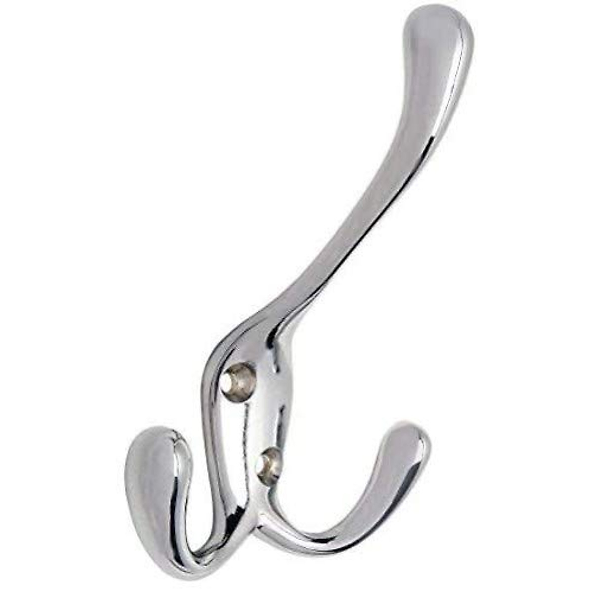 Designers Impressions 58674 Polished Chrome Heavy Duty Coat & Hat Hook - 10 Pack