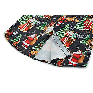 ENVMENST Men's Christmas Button Down Shirt Santa Party Short Sleeve Holiday Casual Hawaiian Shirts(Santa C404,L)