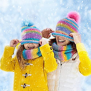 2Pcs Knitting Yarn Skeins Rainbow Multicolor Yarn Wool Crochet Yarn for Crocheting and Knitting Craft Yarn for Knitting and Crochet Projects DIY Crocheting Soft Knitting Yarn Skeins (50g)