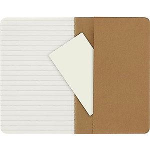 Moleskine Cahier Journal, Soft Cover, Pocket (3.5" x 5.5") Ruled/Lined, Kraft Brown, 64 Pages (Set of 3)