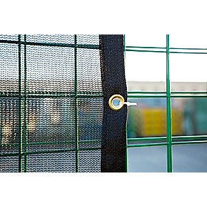 Windscreensupplyco 60-70% 10 FT X 12 FT Mesh Tarp/Shade Cloth 9-Needle Knitted Heavy Duty Black with Grommets for Green House, Garden, pergola, Pools, Dump Truck