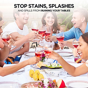 NORZEE 16-Pack Disposable Plastic Tablecloths, 54" x 108" Plastic Table Cloth, Rectangle Table Cover (White, 16 Pack Rectangle 54" X 108")