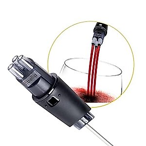 TRIbella Air Speed Wine Aerator, Drip-Free, Artisan Wine Pourer with Polycarbonate Base and Acrylic Spouts, Wine Accessories for Refined Flavor and Aroma, Wine Gifts for Aficionados, Comes with a Case