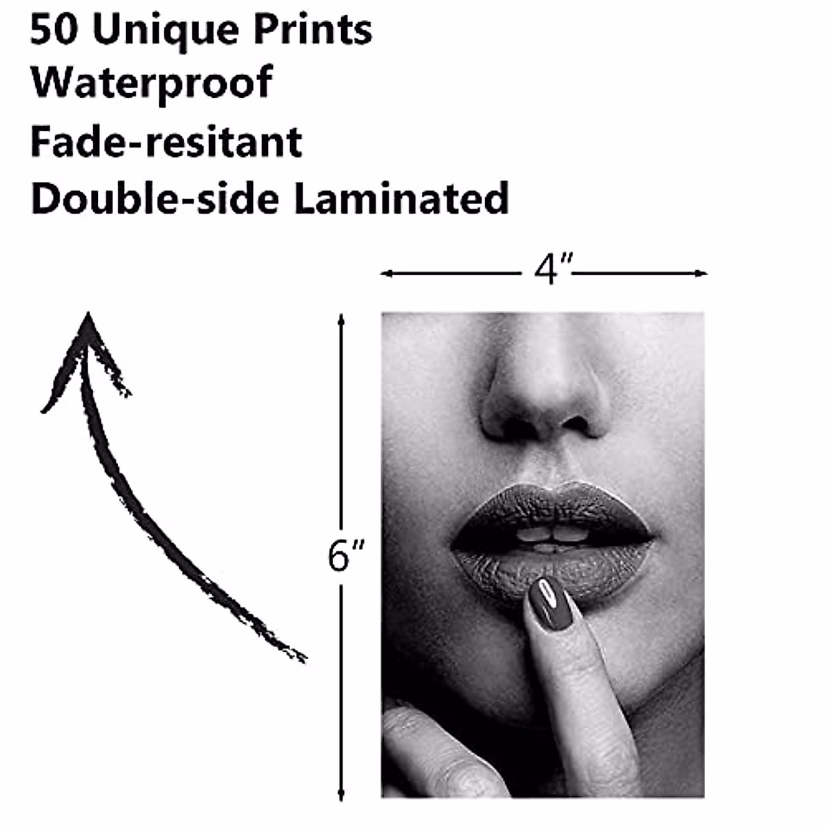 Wall Collage Kit, Black & White Aesthetic Pictures, 50PCS 4x6 Inch Picture Collage Kit for Wall Aesthetic, Teen Girls Bedroom Decor, Dorm Wall Decor, Photo Collection,Cute Wall Decor for Teen 1