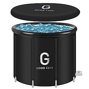 Ice Bath Tub for Athletes, Upgraded Cold Plunge Tub Outdoor, Portable Ice Bath for Cold Water Therapy Training, Ice Cold Therapy Bath, Adult Spa for Ice Baths and Soaking, QEGNOBOK 34" Ice Bathtub