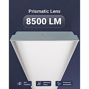 Sunco LED 11 Inch Prisma Wraparound Light for Indoor Commercial Industrial Warehouse Garage Utility Workshop, 72W 8500 Lumens, Selectable CCT 4000K/5000K/6000K, Non-Dimmable, AC120-277V 2 Pack