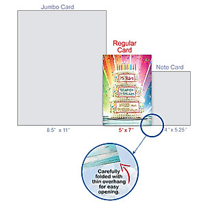 NobleWorks - 75th Birthday Card Funny - 75 Year Old Humor Notecard, Milestone Birthdays Celebration - Year Time Count 75 C9407MBG