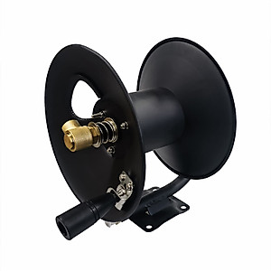 MAVPAWIY High Pressure Hose Reel 50ft, Heavy Duty Steel Hose Reel 4000PSI 3/8"NPT Pressure washer hose reel liquid use(Hose not Included)