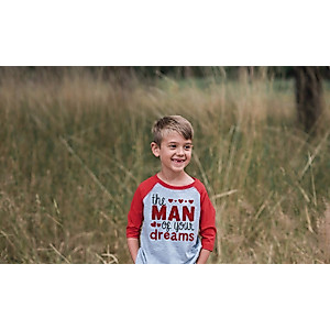 7 ate 9 Apparel Boy's Valentine's Day Toddler Vintage Baseball Shirt T-Shirt 2T Red and Grey