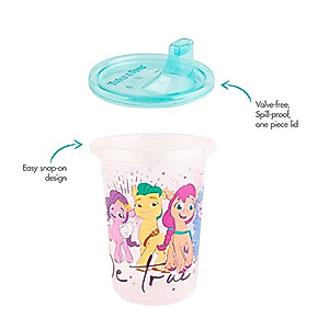 The First Years Take & Toss My Little Pony Sippy Cups - Reusable Toddlers Cups with Lids - Kids Party Pack with 2 Travel Caps - 10 Oz - 10 Count