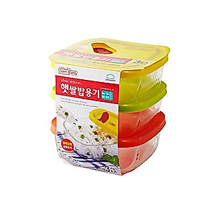 Lock&Lock Oven GLass Cooked Rice Storage Container for Freezer Set of 3