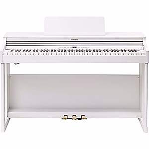 Roland RP701 88-Key SuperNATURAL Classic Digital Piano, with Bench & Stand, White Bundle with Studio Monitor Headphones
