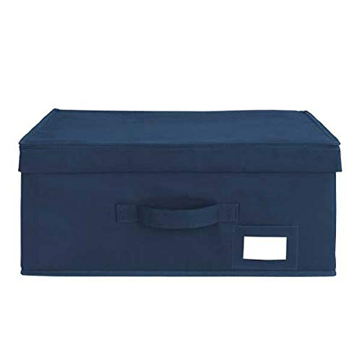 WENKO Storage Box Air L-Breathable Fleece, 44 x 19 x 33 cm, Blue