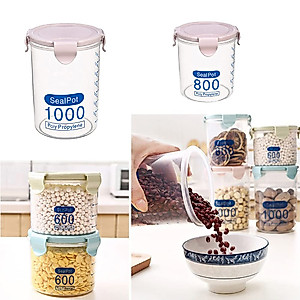 Airtight Food Storage Containers with Lids for Kitchen Organization, Plastic Canister Kitchen Storage Containers for Pantry Organization and Storage, Cereal, Rice, Pasta, Flour and Sugar Containers 6