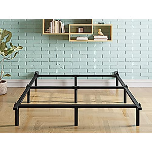 RLDVAY Queen-Bed-Frame, 9 Inch Metal Bed-Frame-Queen for Box Spring, Quick & Easy Assembly, Heavy Duty Queen Size Bed Frame Noise Free, Black