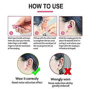 LYSIAN Slim Size Foam Ear Plugs for Noise Reduction Small Ear Women, Kids-35dB SNR Noise Canceling Earplugs for Sleeping, Snoring, Work, Shooting, Study Loud Noise, Pink-100 Pairs,