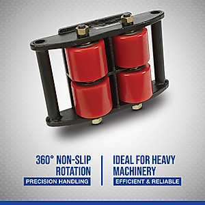 Strongway Machinery Mover with 360° Rotation, 13,000-Lb. Capacity, 4 Rollers, Model# CRA-6