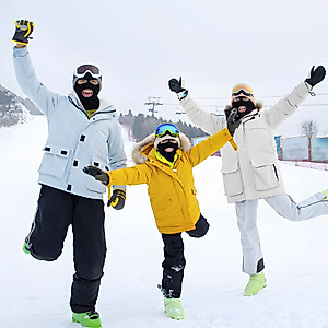 FANELIK 3-Hole Knitted Full Face Cover Ski Mask, Winter Balaclava Warm Knit Full Face Mask for Outdoor Sports A-black