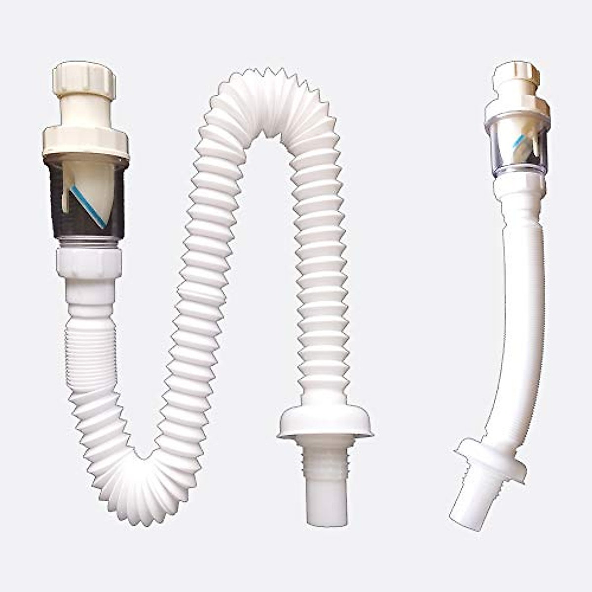 bretoes 1-1/4 Inch Anti-Odor Expandable Flexible Universal Sink Drain Pipe Wash Basin S Tube Down Tube P Trap Tubing (1 1/4 A)