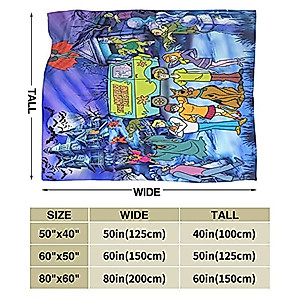 Cartoon Blanket, 50"x40" Ultra-Soft Flannel Throw Blanket ,Teens Adults Birthday Gifts Blanket for Couch Sofa Bed -1