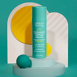 USRx® Complexion Protection Moisturizer with SPF 30, Sheer, Lightweight, Non-Pore Clogging Cream Tones, Hydrates, and Provides Sun Protection, with Niacinamide, Vitamin C, Squalane & Vitamin E, 1.7 Oz