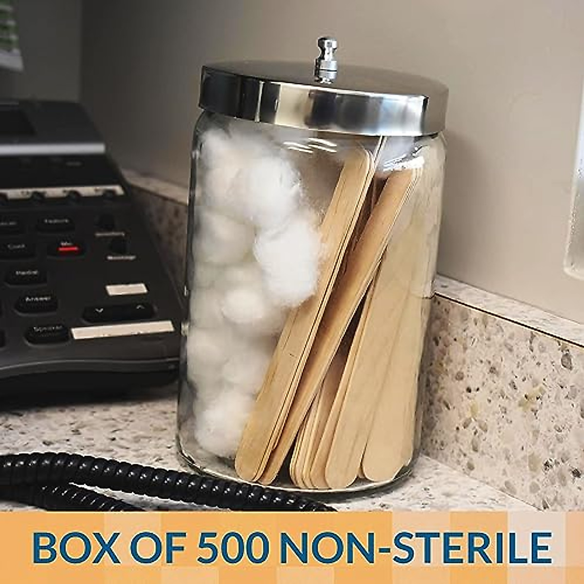 Perfect Stix Tongue Depressors, Non-Sterile, 6", 500 Ct Senior, Pack of 500ct, Brown