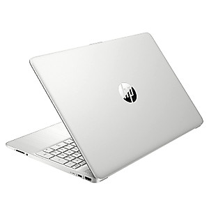 HP 15 Notebook, 15.6" HD Screen, Intel Core i3-1115G4, 12GB DDR4 RAM, 256GB PCIe SSD, Webcam, HDMI, SD Card Reader, Wi-Fi, Windows 11 Home, Natural Silver