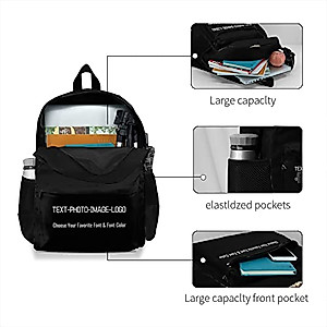 Custom School Bag,Customized Large Capacity Travel Knapsack,Personalized Photo & Text & Logo,SchoolBag Suitable For Women Men