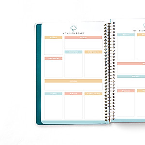 PPP Academic Planner 2023-2024 (Floral) - Student Planner | Weekly & Monthly Checklist | Class Schedule Layout | Budget & Savings Worksheets | Sturdy Coil Binding w/Stickers | Poly Laminated Cover…