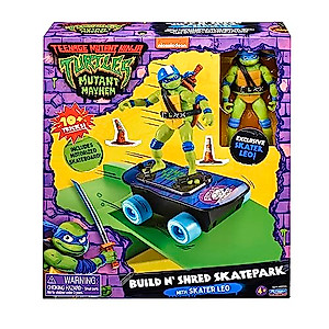 Teenage Mutant Ninja Turtles: Mutant Mayhem Leonardo on a Skateboard with Accessories by Playmates Toys - AMAZON Exclusive