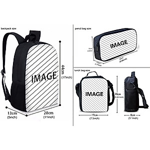 HUIACONG Mushroom Frog Backpack Set Snail Print Kids School Bookbag+Lunchbox Pack with Holder+Pencil Case 3 Pieces Insulated Lunch Bag Rucksack Set